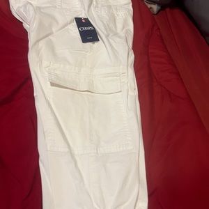 Chaps | Pants & Jumpsuits | Brand New White Denim Cargo Capri With ...